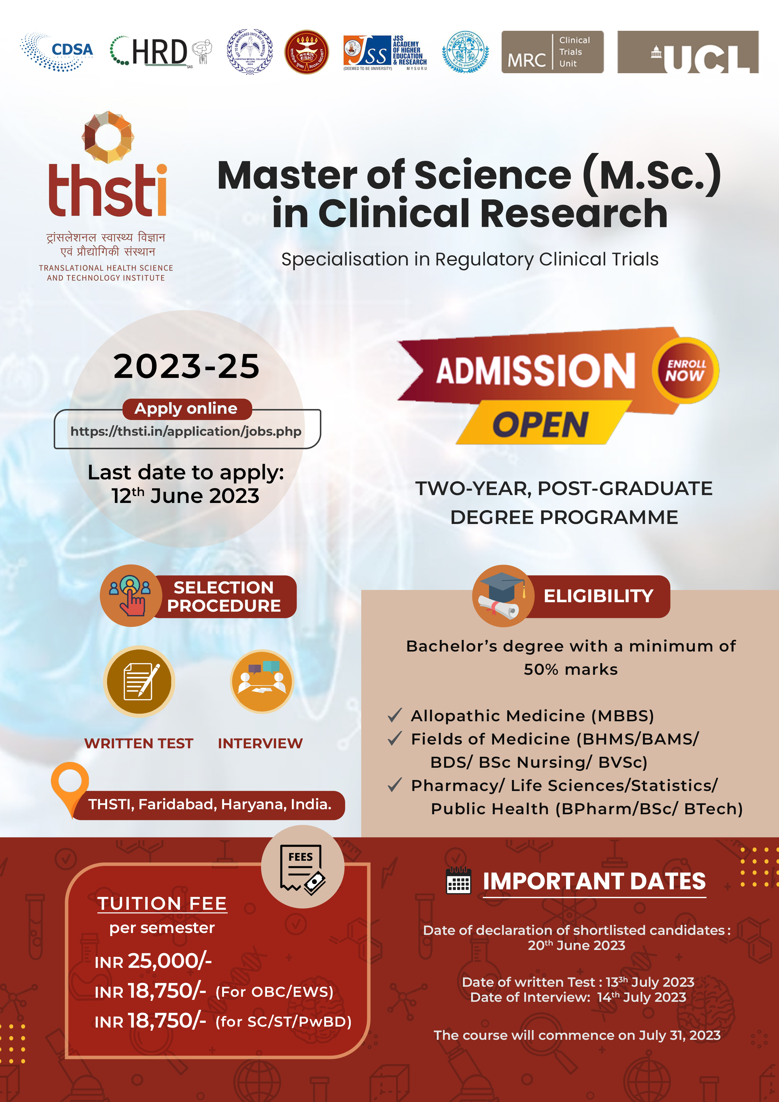 M.Sc. Programme - CDSA